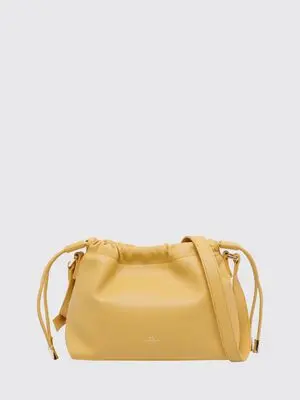 A.p.c. Ninon Mini Synthetic Leather Crossbody Bag With Drawstring Closure - Yellow