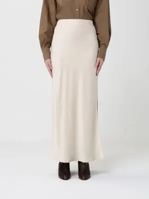 Brunello Cucinelli Long Satin Skirt - Butter