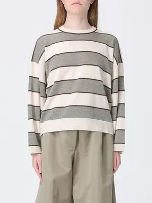 Brunello Cucinelli Striped Virgin Wool And Cashmere Sweater - Green