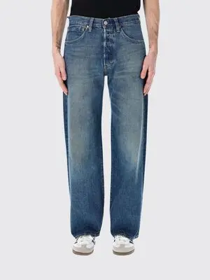LEVI'S Straight Fit Cotton Denim Jeans With Worn Effect Blue 1