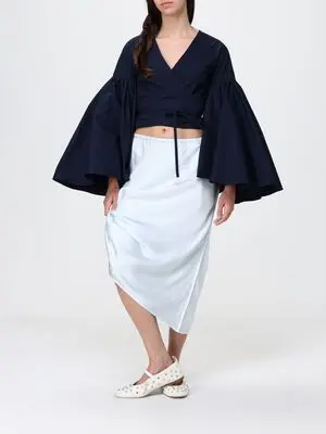 Jacquemus Paysan Wrap Top In Cotton - Blue