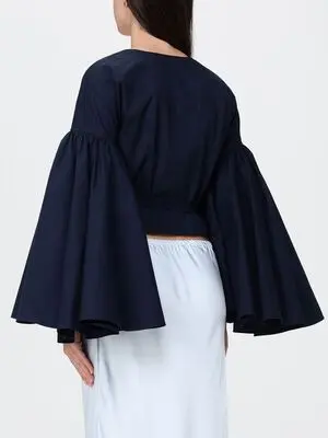 Jacquemus Paysan Wrap Top In Cotton - Blue