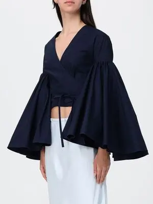 Jacquemus Paysan Wrap Top In Cotton - Blue