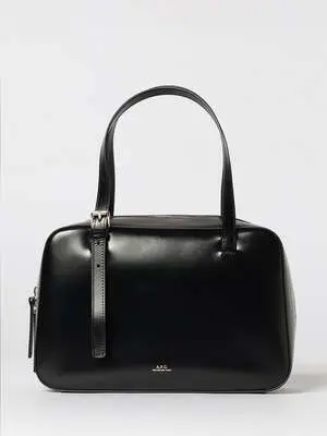 A.p.c. Leather Top Handle Bag - Black