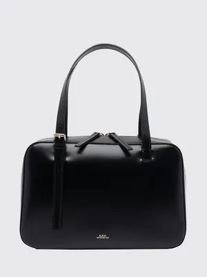 A.p.c. Leather Top Handle Bag - Black
