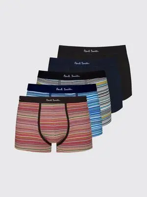 Paul Smith Set Of 5 Striped Cotton Boxers - Multicolor