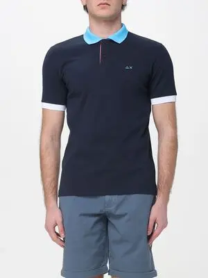 SUN 68 Cotton Polo Shirt - Navy
