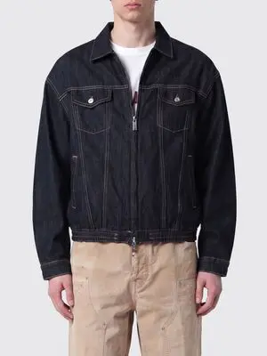 Dsquared2 Cotton Denim Jacket With Zip Closure - Blue