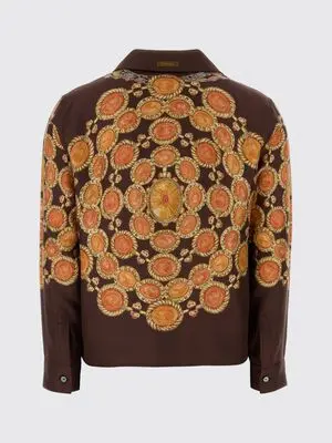 Versace Printed Silk Shirt - Brown