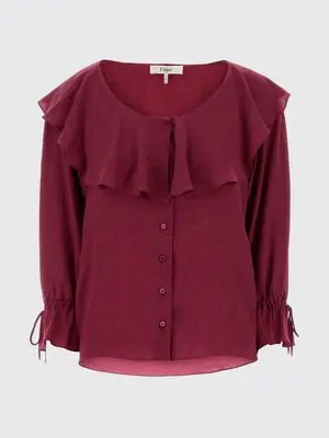 Chloé Ruffled Embroidered Silk Shirt