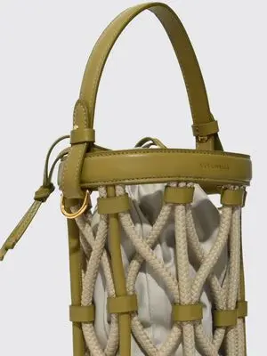 COCCINELLE Koi Bag In Braided Rope And Leather - Green