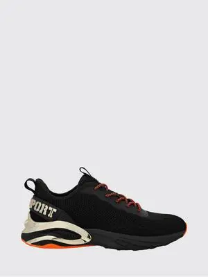 PLEIN SPORT Plein Sport Crochet Knit Lace-Up Sneakers Black 1