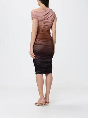 Elisabetta Franchi Draped One-shoulder Midi Dress