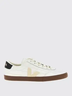 VEJA Panenka Low Top Sneakers In O.t. Leather With Contrast Logo - White