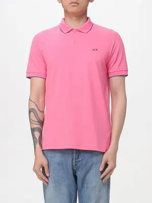 SUN 68 Cotton Polo Shirt - Fuchsia