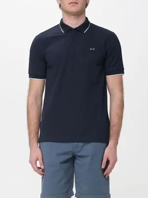 SUN 68 Cotton Polo Shirt Navy