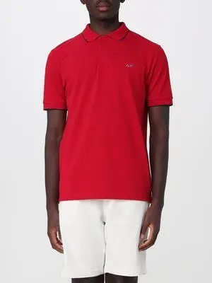 SUN 68 Cotton Polo Shirt Red