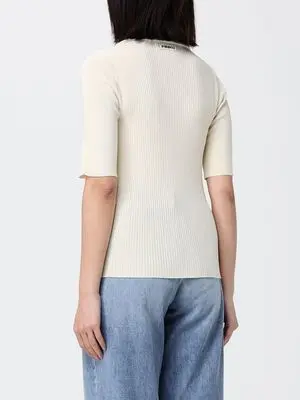Pinko Ribbed Viscose Polo Shirt