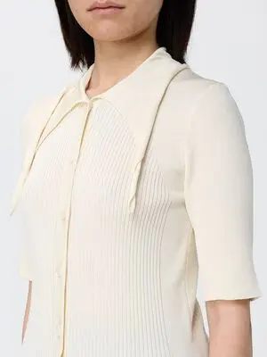 Pinko Ribbed Viscose Polo Shirt