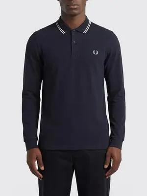 Fred Perry Cotton Polo Shirt With Logo - Navy