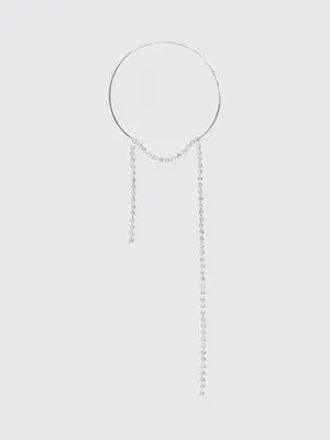 MAISON MARGIELA Metal Rhinestone Choker - Silver