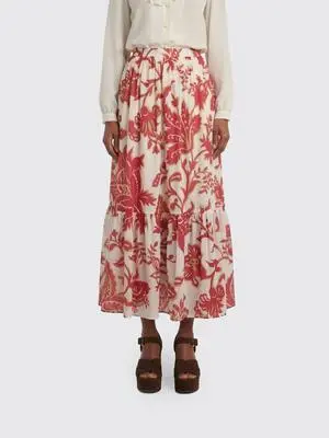 Etro Paisley Print Cotton Midi Skirt - White
