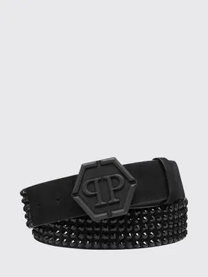 Philipp Plein Studded Leather Belt - Black