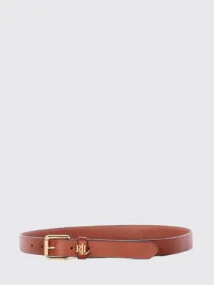 Ralph Lauren Lauren Ralph Lauren Smooth Cowhide Leather Belt With Monogram Buckle Brown