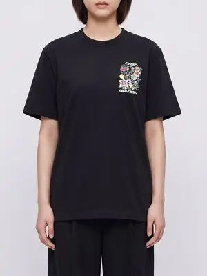 Casablanca Printed Cotton T-shirt - Black