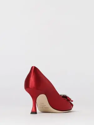 JIMMY CHOO Auria Satin Pumps With Jewel Bow - Red