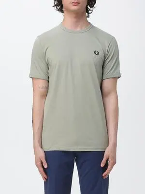 Fred Perry Cotton T-shirt With Mini Logo - Ecru