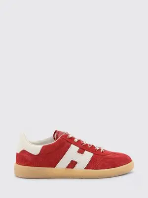 Hogan Embossed Suede Low Top Sneakers - Red