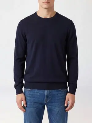 KANGRA Long-sleeved Pure Cotton Crewneck Sweater - Blue