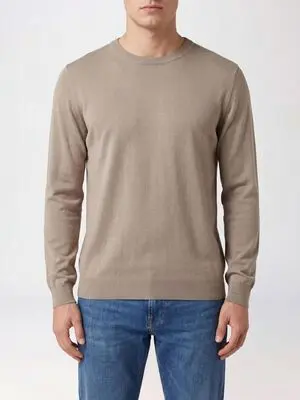 KANGRA Long-sleeved Pure Cotton Crewneck Sweater - Brown