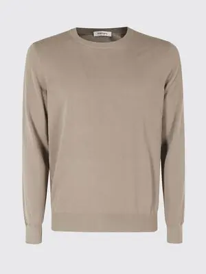 KANGRA Long-sleeved Pure Cotton Crewneck Sweater - Brown
