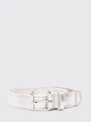Comme Des Garçons Laminated Leather Belt - Silver