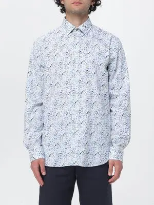 Paul Smith Cotton Shirt With Floral Print - Blue