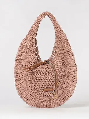 GIANNI CHIARINI Nefeli Crochet Raffia Bag - Pink