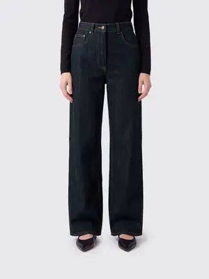 Thom Browne Cotton Denim Wide-leg Jeans - Navy
