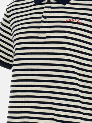 Alexander McQueen Striped Cotton Polo Shirt