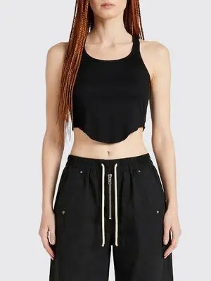 Rick Owens Cotton Cropped Top - Black