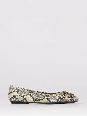 Pinko Love Birds Python Print Leather Ballerinas - Multicolor