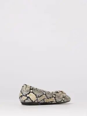 Pinko Love Birds Python Print Leather Ballerinas