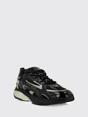 PLEIN SPORT Pegasus Project Mesh And Patent Leather Low Top Sneakers