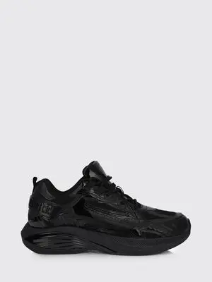 PLEIN SPORT Pegasus Project Mesh And Patent Leather Sneakers - Black