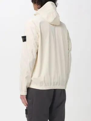 Stone Island Zip-up Hooded Jacket - Ivory