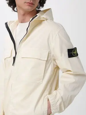 Stone Island Zip-up Hooded Jacket - Ivory
