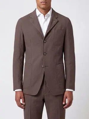 Tagliatore Single-breasted Stretch-cotton Blazer With Patch Pockets