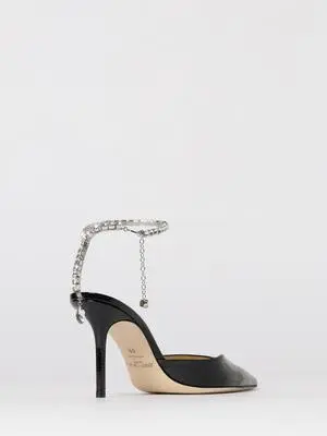 JIMMY CHOO Saeda Patent Leather Pumps With Rhinestone Embellishment