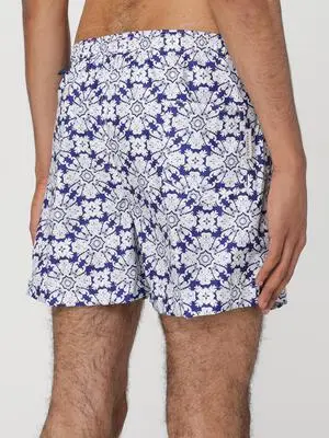 PENINSULA SWIMWEAR Printed Swim Trunks With Drawstring - Blue